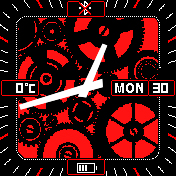 «Skeleton Analogous Black and Red» by Orlando - Amazfit Bip / Bip Lite ...