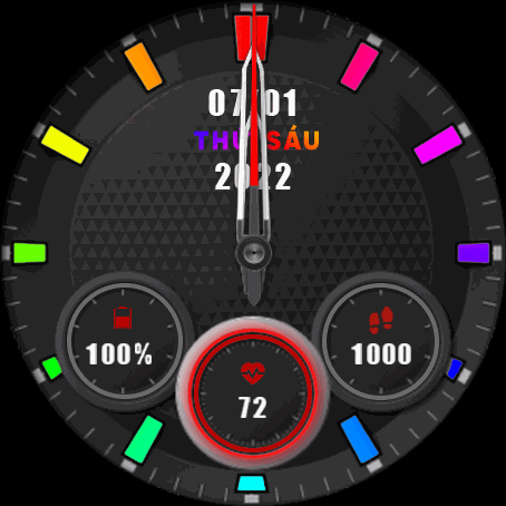 Analog Watch number color by Trieu by Trieuandroid - Amazfit GTR • GTR ...