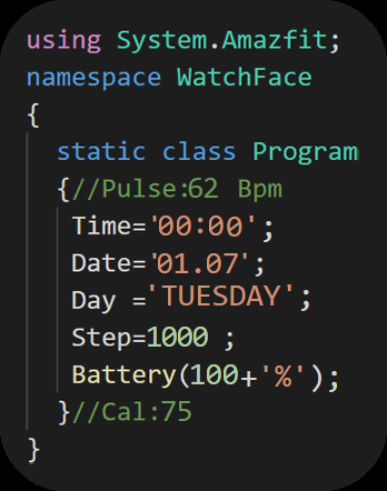 C# VS Code like WatchFace by yoghurt13 - Amazfit GTS | 🇺🇦 AmazFit, Zepp ...