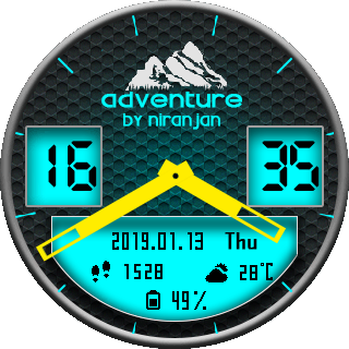 Adventure Smiley face by niranjandandekar - Amazfit Pace, Stratos
