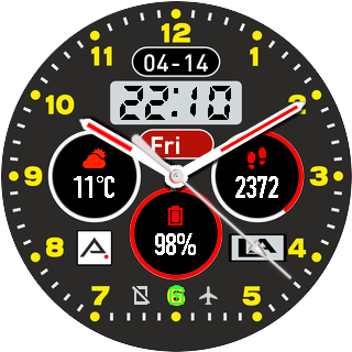 Daily LA Watch Face by levand68 - Amazfit Pace, Stratos, Stratos 3 | 🇺🇦 ...