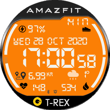 «Amtrex Three Orange» by shirocutedog - Amazfit T-Rex | AmazFit, Zepp ...