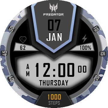 Predator por shamanteras - Amazfit T-Rex | 🇺🇦 Catalogo de Watch faces ...