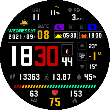 Zepp Full por starlord - Amazfit T-Rex Pro | 🇺🇦 Catalogo de Watch faces ...