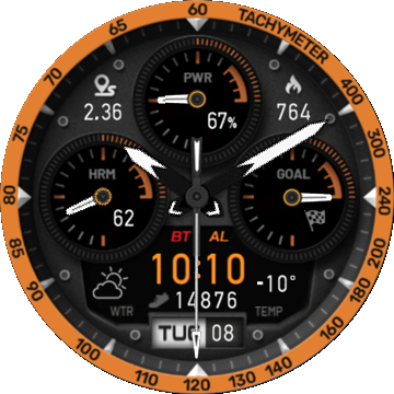 Sport modern analog orange by andydinh - Amazfit T-Rex Pro | 🇺🇦 AmazFit ...
